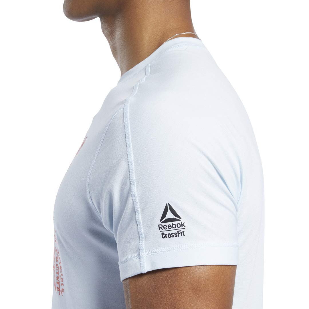 Reebok CrossFit Ac + Cotton Tee, Glass Blue, S