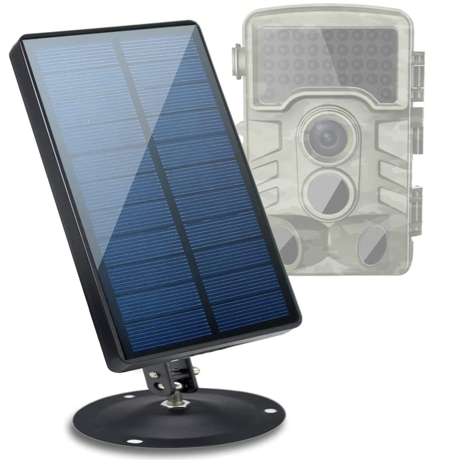Trail Cameras Solar Panel,12V/1A 6V/2Awith Build-in 5200mAH Rechargeable Lithium Battery,IP68 Waterproof Hunting Accessory,Compatible with Hunting Game Cameras