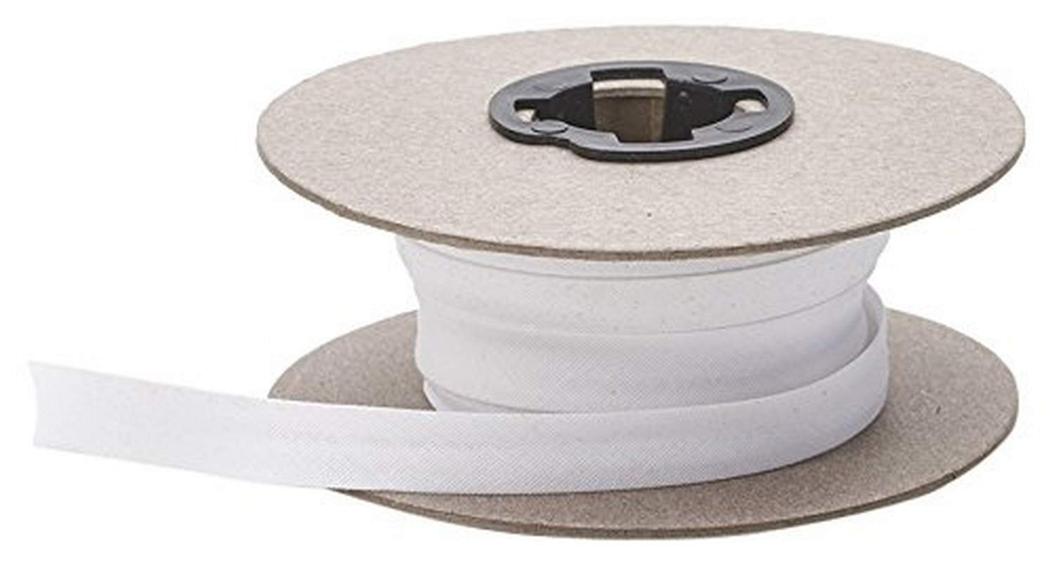 Pearl 5/8" Double Fold Quilt Binding, P/C, 25 yd, White