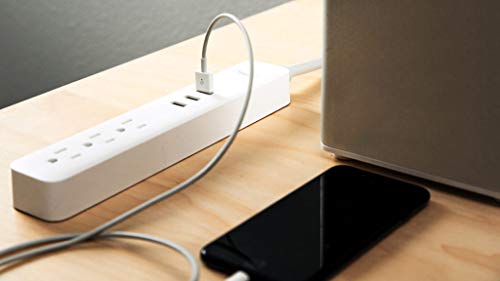 WYZE Surge Protector, 3 USB Ports, 3-Outlets, 15A Overload Protection, 4ft Power Cord, Work from Home, UL and FCC Certified, White