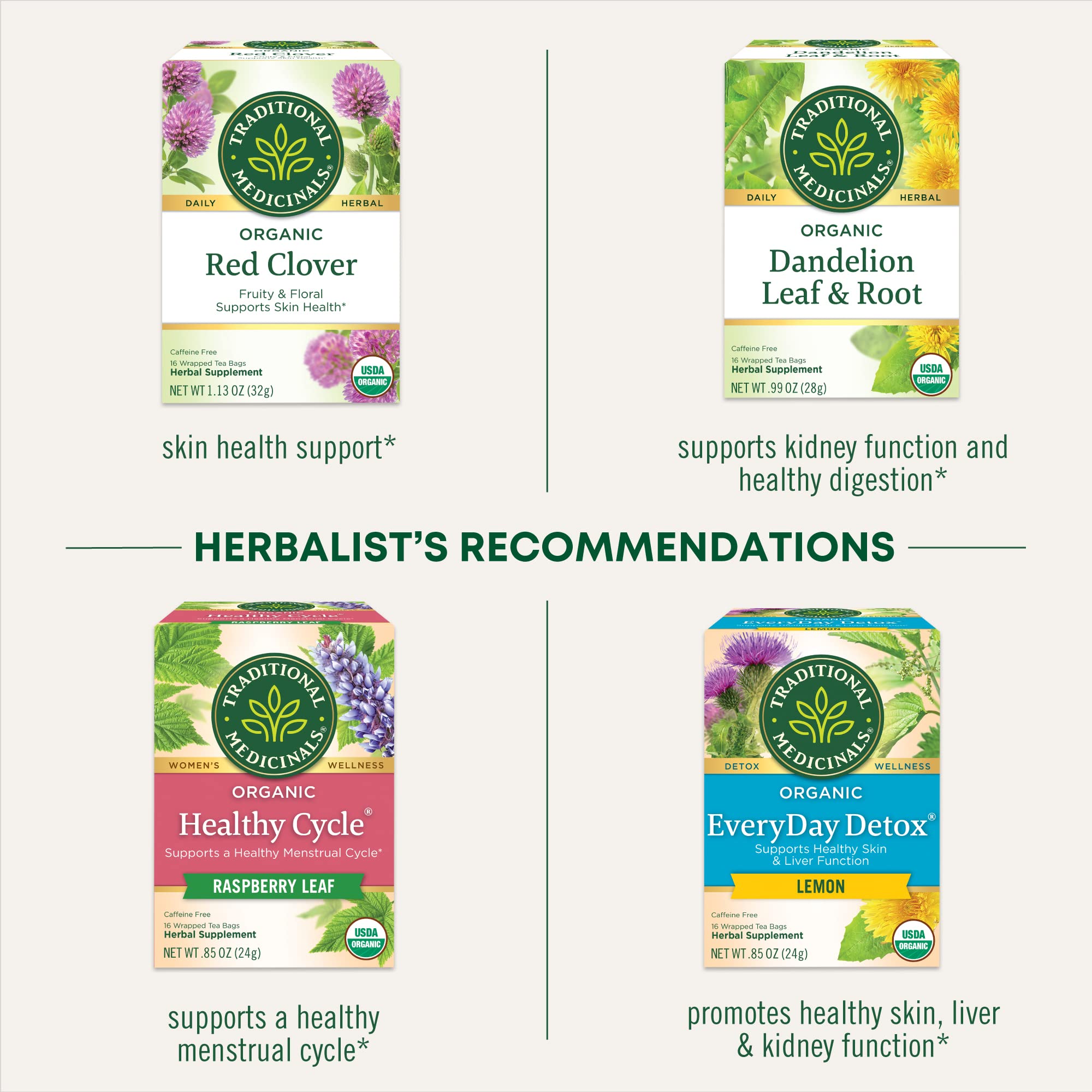Traditional Medicinals Tea, Organic EveryDay Detox Schisandra Berry, Supports Healthy Liver Function, Detox, 96 Tea Bags (6 Pack)