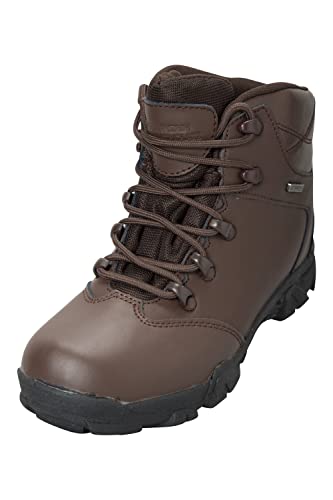 Mountain Warehouse Canyon Kids Leather Waterproof Hiking Boots Brown Kids Shoe Size 6 US