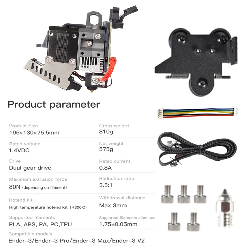 Official Direct Drive Extruder Kit,New Sprite Extruder Pro Upgrade Kit for Creality Ender 3/Ender 3 V2/Ender 3 Pro/Ender 3 S1/CR-10 Smart Pro 3D Printers,Support 1.5mm Filament