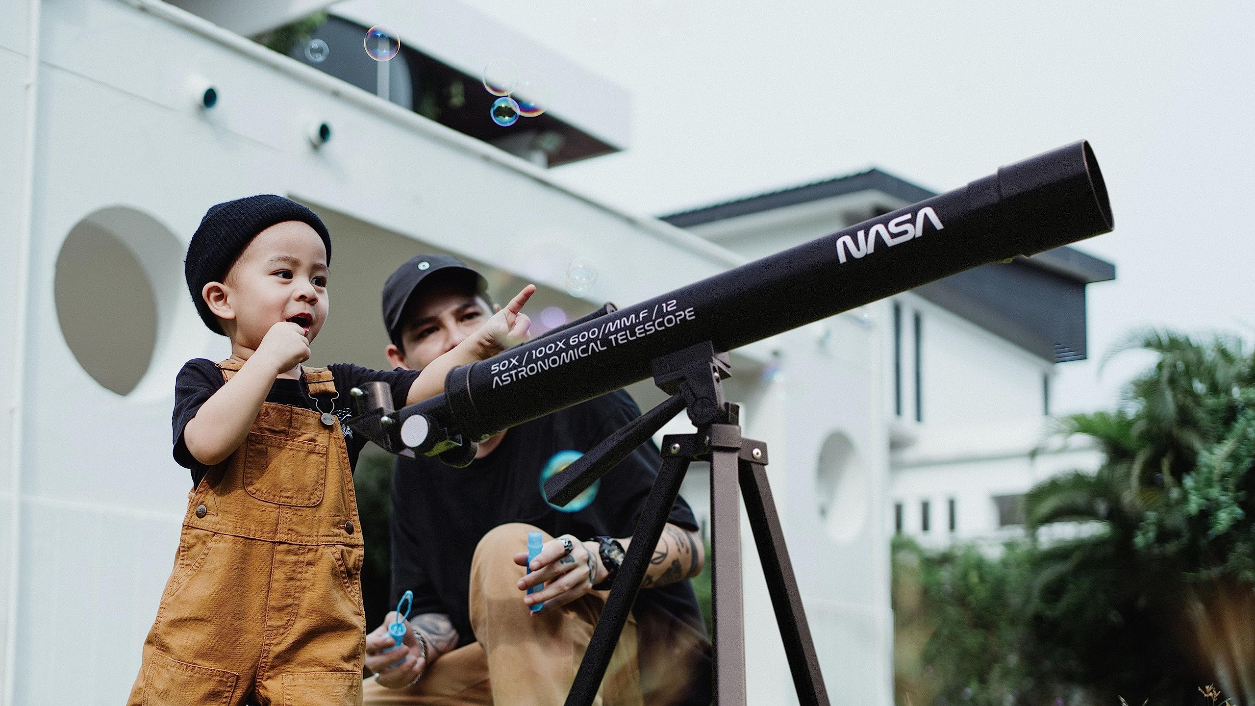 NASA Telescope III, Telescope for Astronomy, Adjustable Tripod, Telescope for Kids, 2 x Eyepieces (50x & 100x), Telescope for Adults, Refractor Telescope - ThumbsUp!