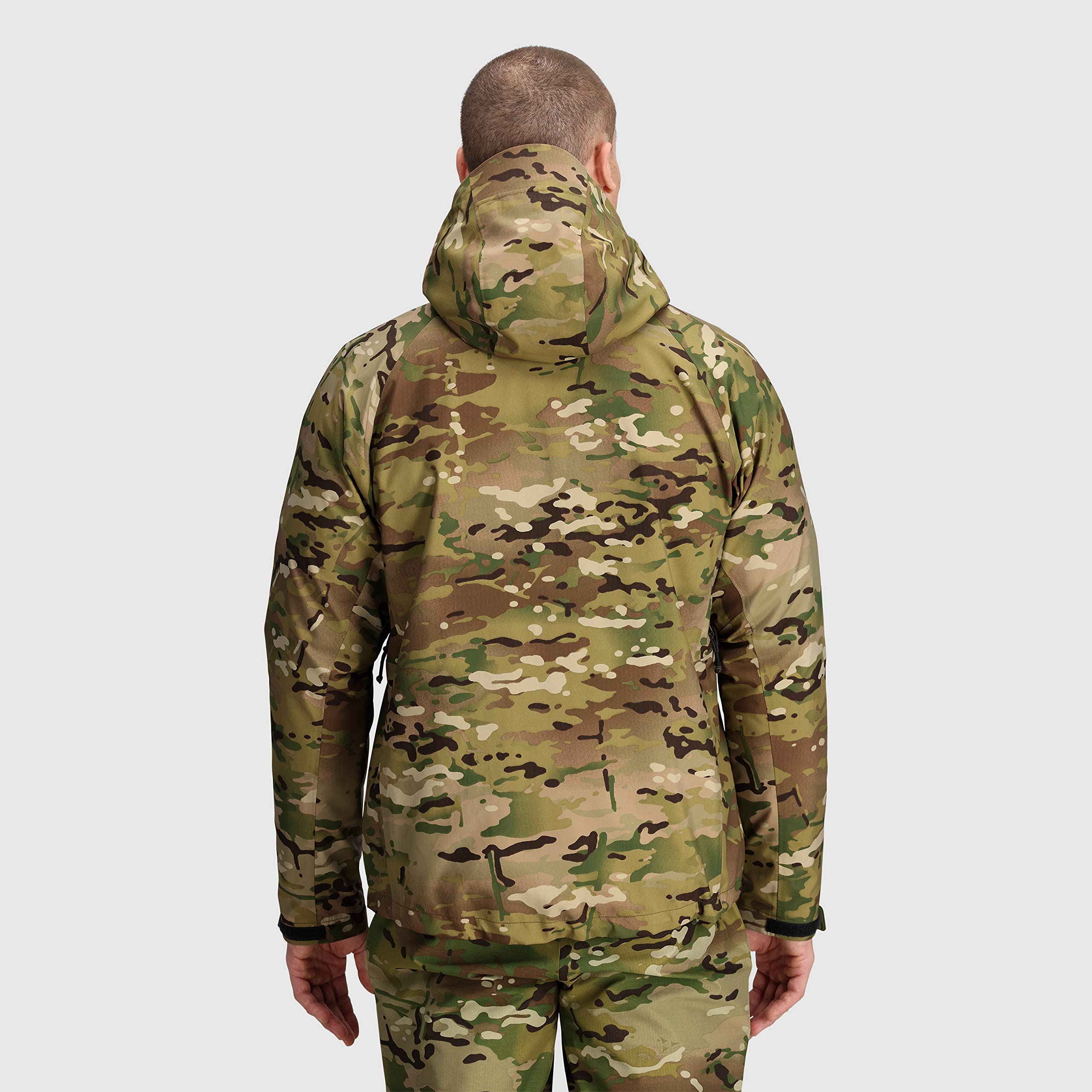 Outdoor Research - OR Pro Allies Microgravity Jacket - Multicam - Lightweight Camo Rain Jacket, Waterproof, Helmet Compatible
