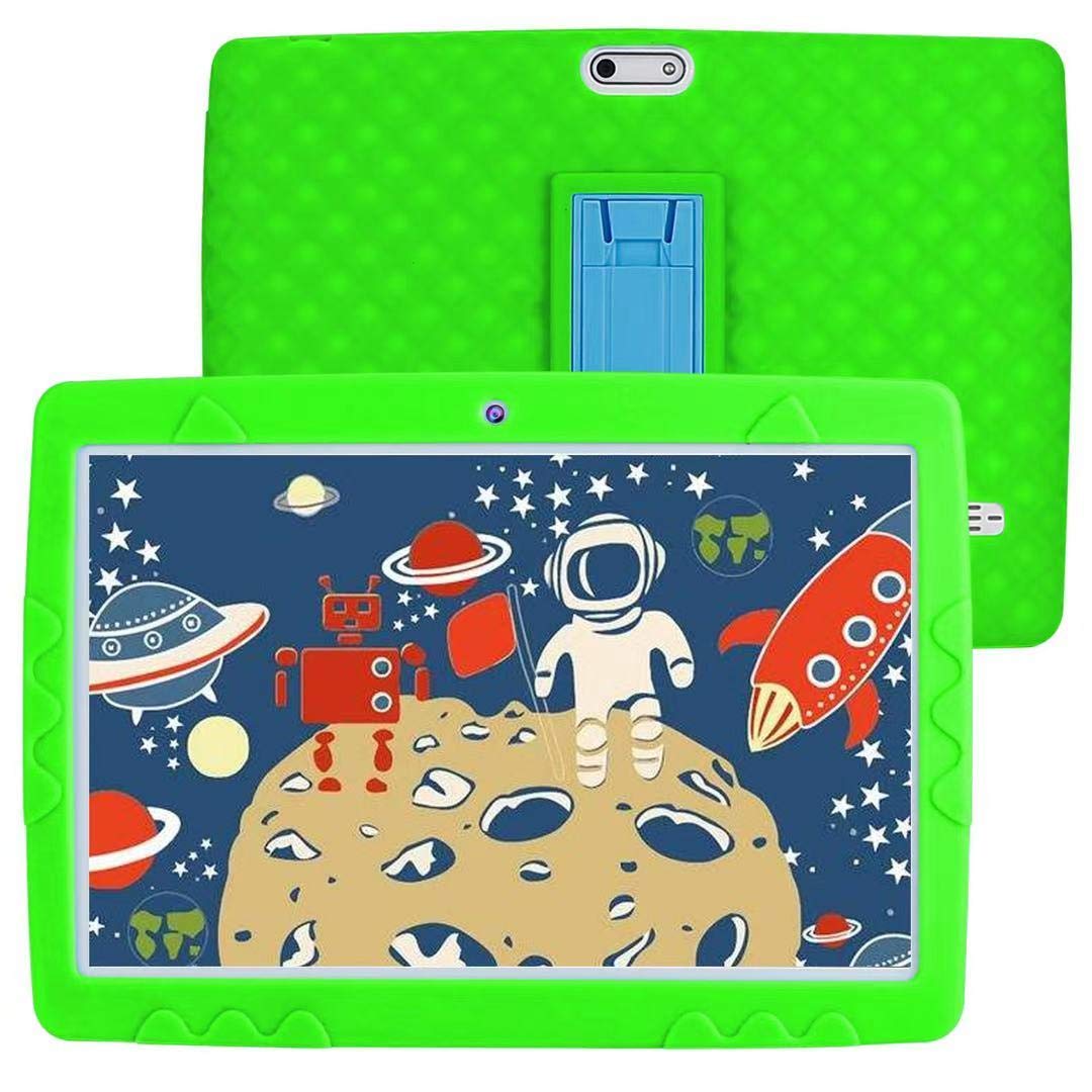 SANNUO 10 inch Kids Tablet,Android 10.0 RAM 3GB ROM 32GB 3G LET Dual SIM Card for Education, Watch Movie and Play Game(Green)