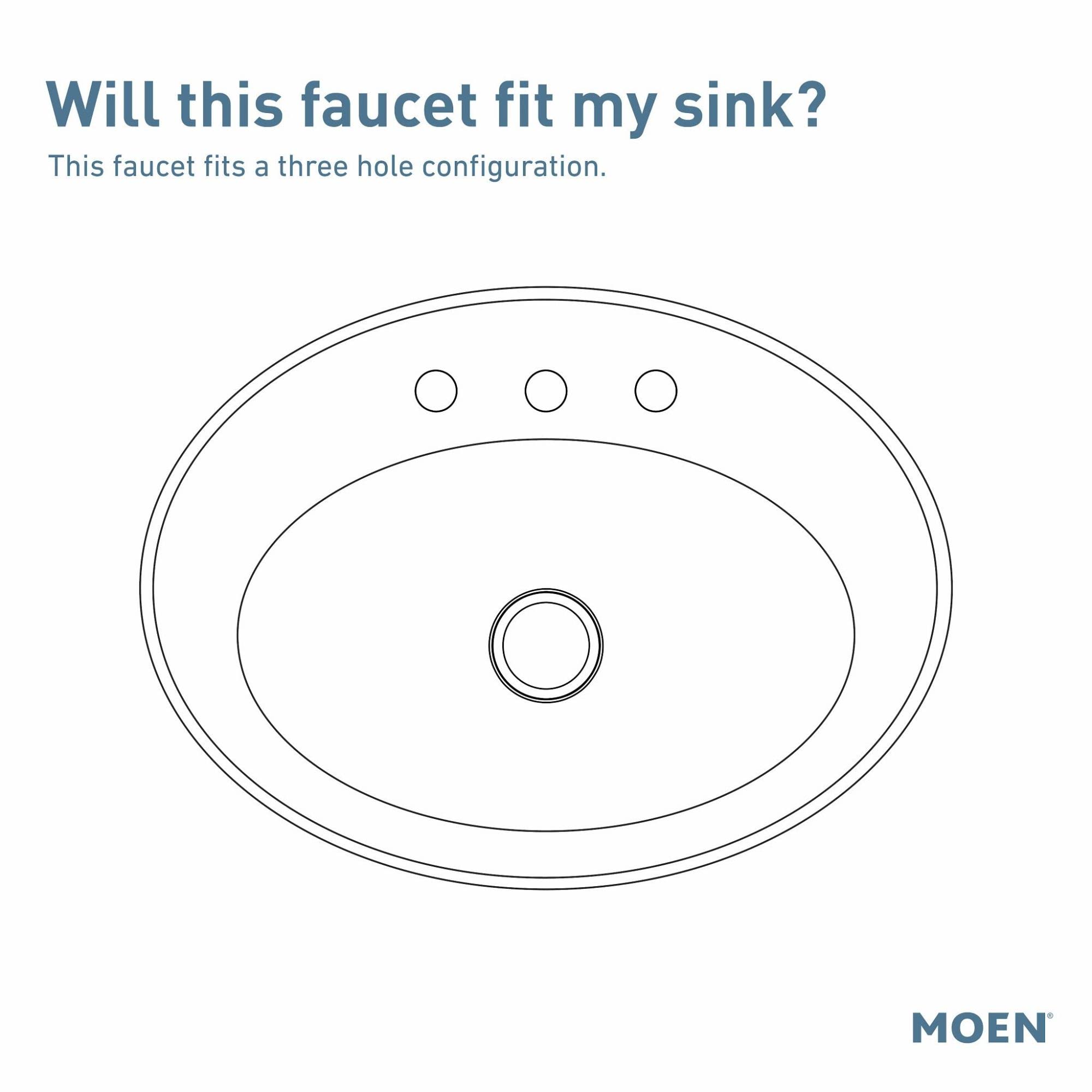 Moen Chateau Chrome Single Handle Bathroom Faucet Without Drain Assembly, L4605
