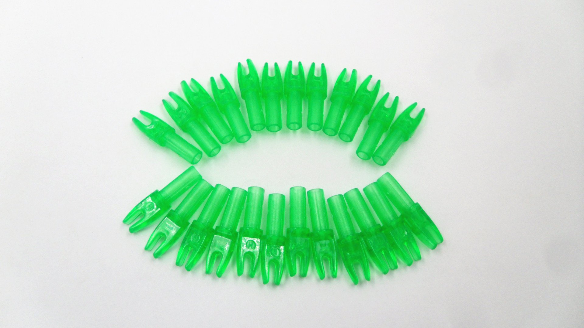 PA 30pcs Archery Green Arrow Nocks Internal fit Shaft ID 6.0mm Plastic Nock Push-in Nock Hunting Use