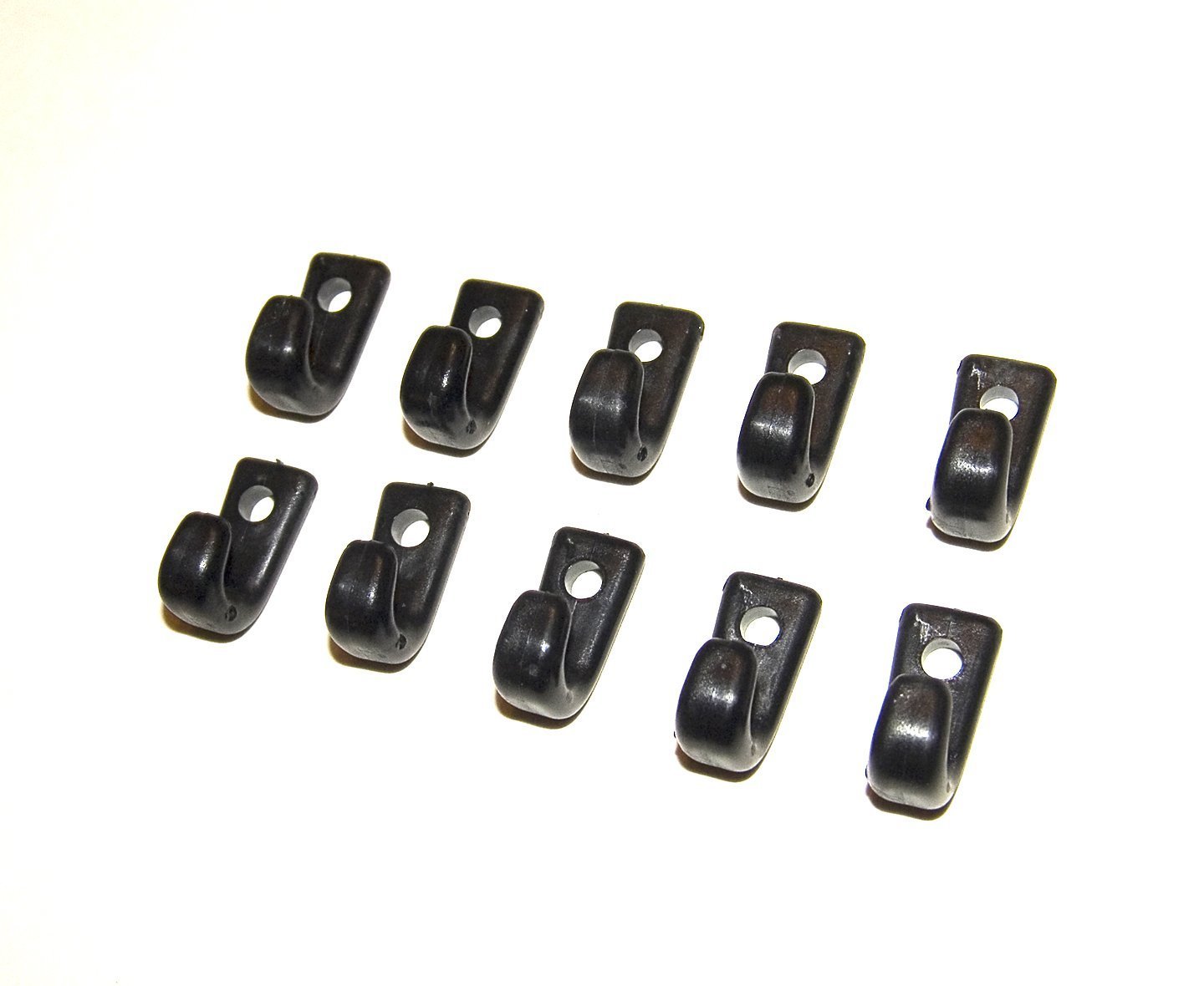 Northwest Tarp & Canvas Lashing Hooks for Kayak, Canoe, Paddle Board, Black Nylon, 10 Piece