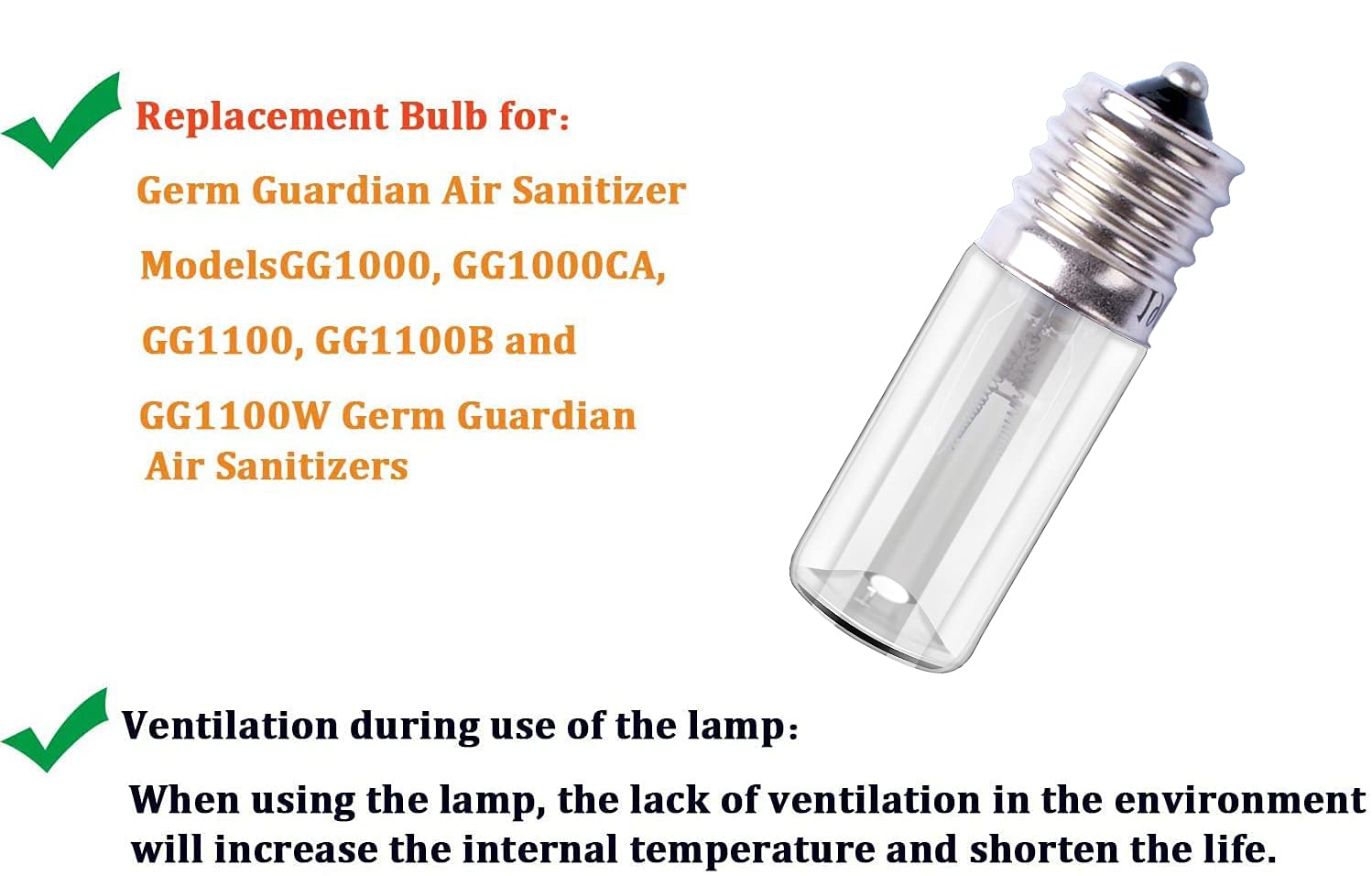 Podoy LB1000 Bulb 3W Compatible with GG1000, GG1000CA, GG1100, GG1100B, GG1100W, LB-1000,GGH200,661000CA(2 Pcs)