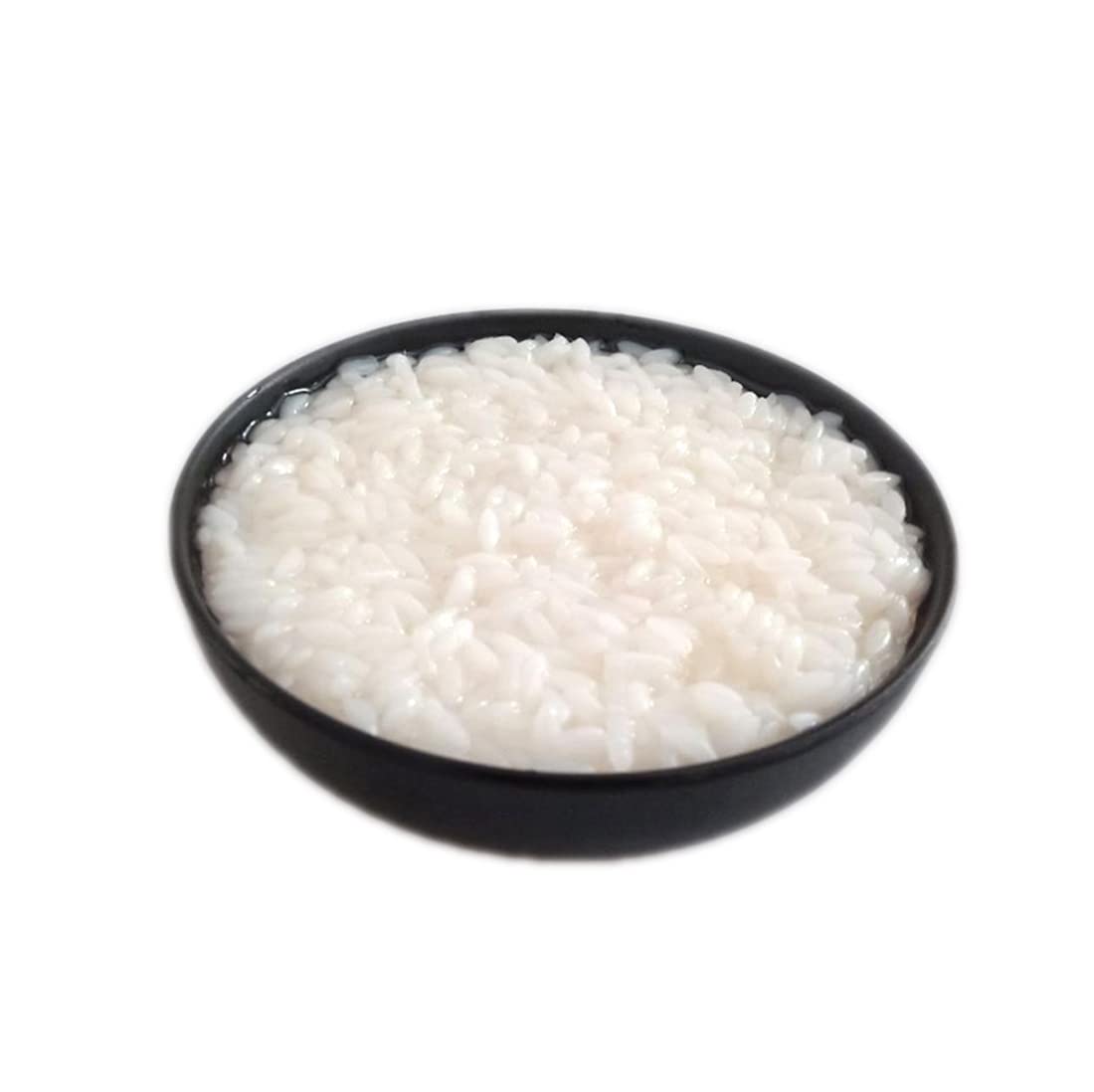 Zzooi Artificial Steamed Rice Display Props Simulated Cooked Rice with Bowl