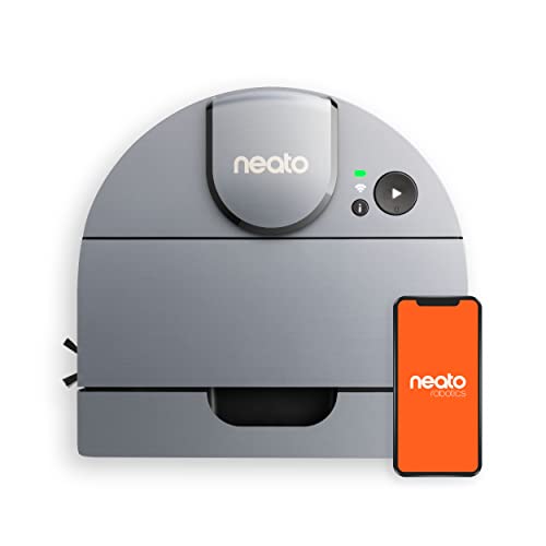Neato D10 Intelligent Robot Vacuum CleanerâLaserSmart Nav, Smart Mapping, Cleaning Zones, WiFi Connected, 300-min runtime, Powerful Suction, Max Clean, Edges, Corners & Pet Hair, XXL Dustbin, Alexa