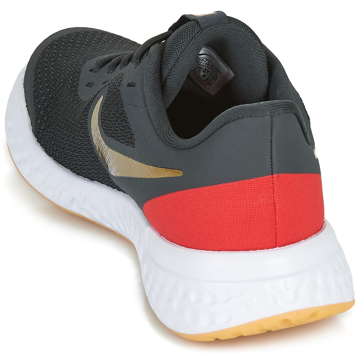 Nike Unisex-Kid's Revolution 5 Grade School Running Shoe, Black/White-Anthracite, 7Y Regular US Big Kid