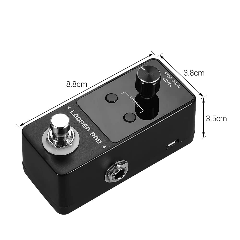 WYFDP Loop Guitar Pedal 9 Loops Total 40 Minutes Recording Time Unlimited Overdubs Tuner Function Guitar Accessories