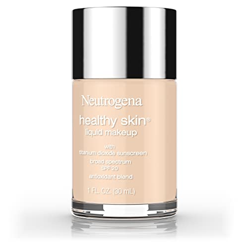 Neutrogena Healthy Skin Liquid Makeup Foundation, Broad Spectrum SPF 20 Sunscreen, Lightweight & Flawless Coverage Foundation with Antioxidant Vitamin E & Feverfew, 30 Buff, 1 fl. oz