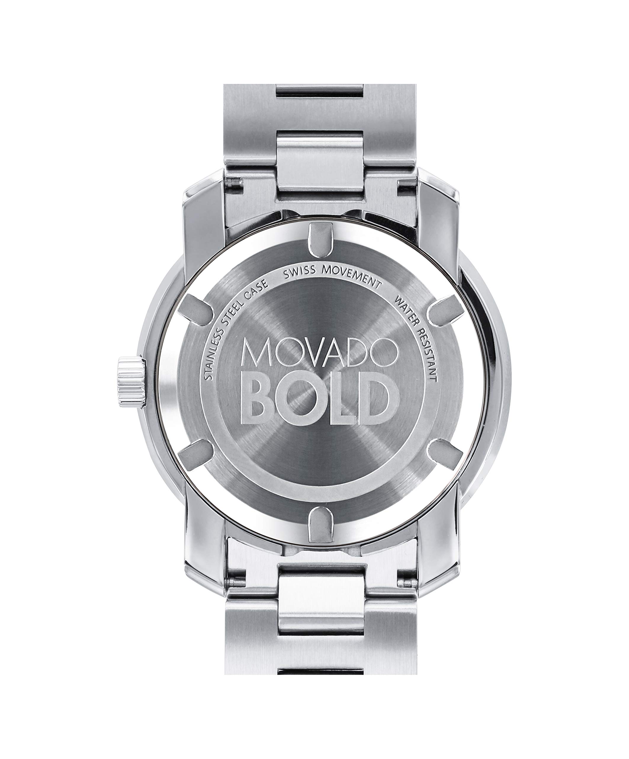 Movado Men's BOLD Metals Two-Tone Watch with a Printed Index Dial, Silver/Grey/Gold (3600431)