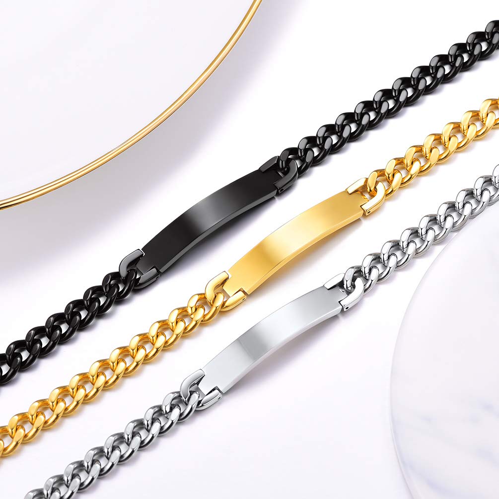 PROSTEEL Black Chocker Cuban Chain Men Gothic Jewelry ID Statement Necklaces Personalized Custom Name Choker Necklace for Women