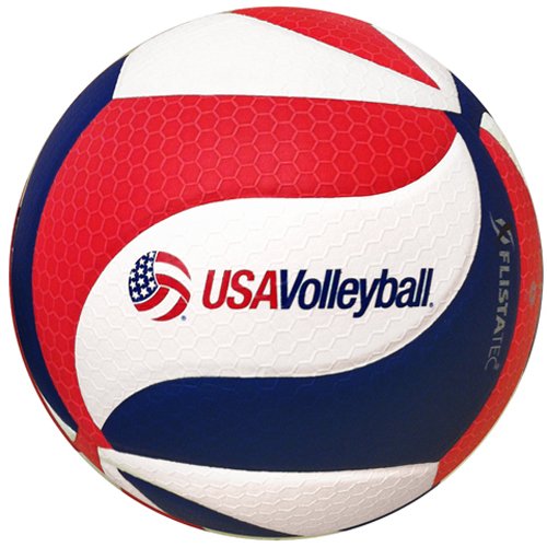 Molten FLISTATEC Volleyball - Official Volleyball of USA Volleyball, Red/White/Blue
