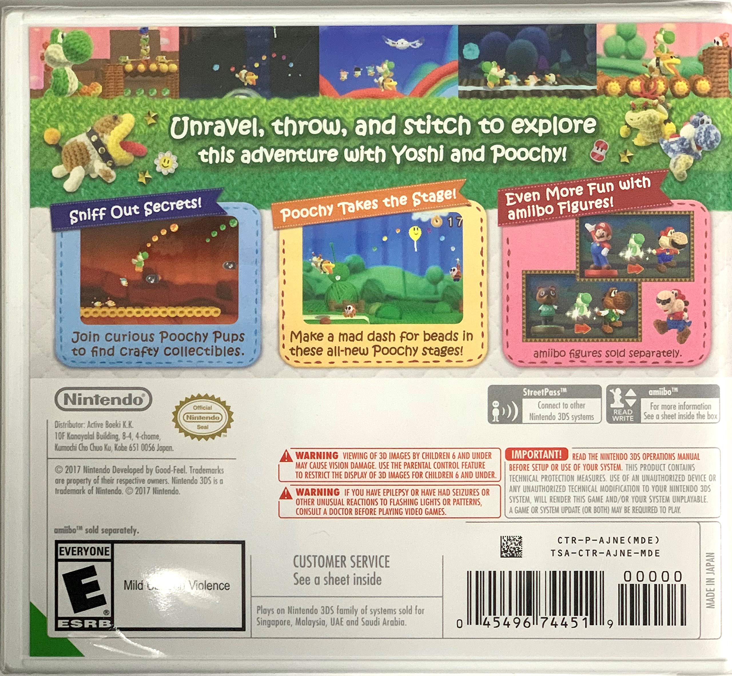 Poochy & Yoshi's Woolly World - Nintendo 3DS (World Edition)