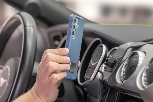 Scosche MPQ5AMPSPC-UB MagicMount Pro Charge5 15W MagSafe Wireless Charging Magnetic Cell Phone Car Mount with AMPS Mounting Plate Compatible with Scosche/ProClip Vehicle Specific Mount Bases