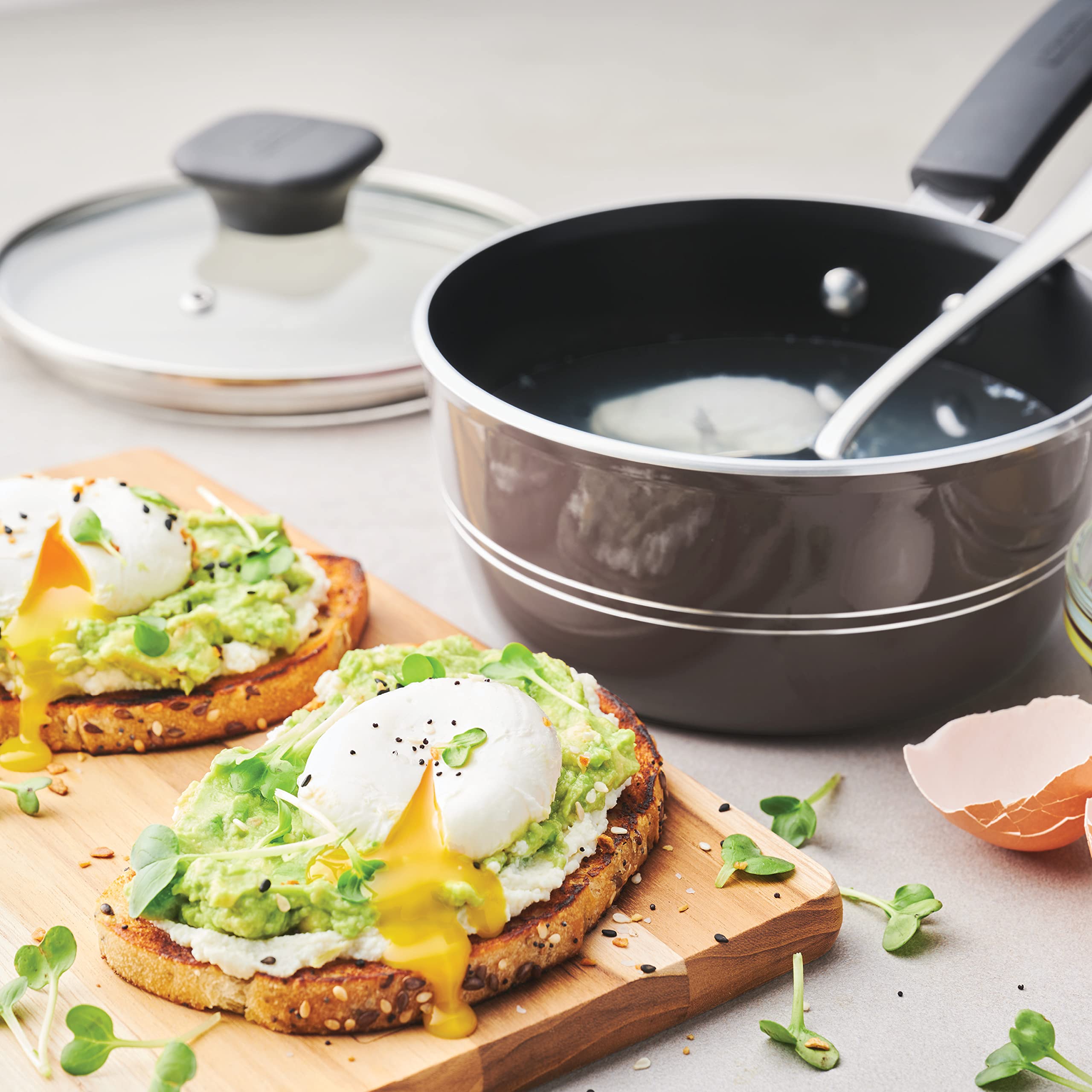 Tramontina Sicilia 9.5 in Aluminum Nonstick Sauté Pan - Hazelnut