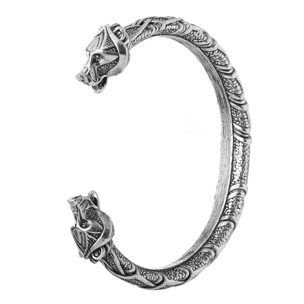 qianji Viking Bear Bracelet Wolf Bangle Cuff Wristband Jewelry (7)