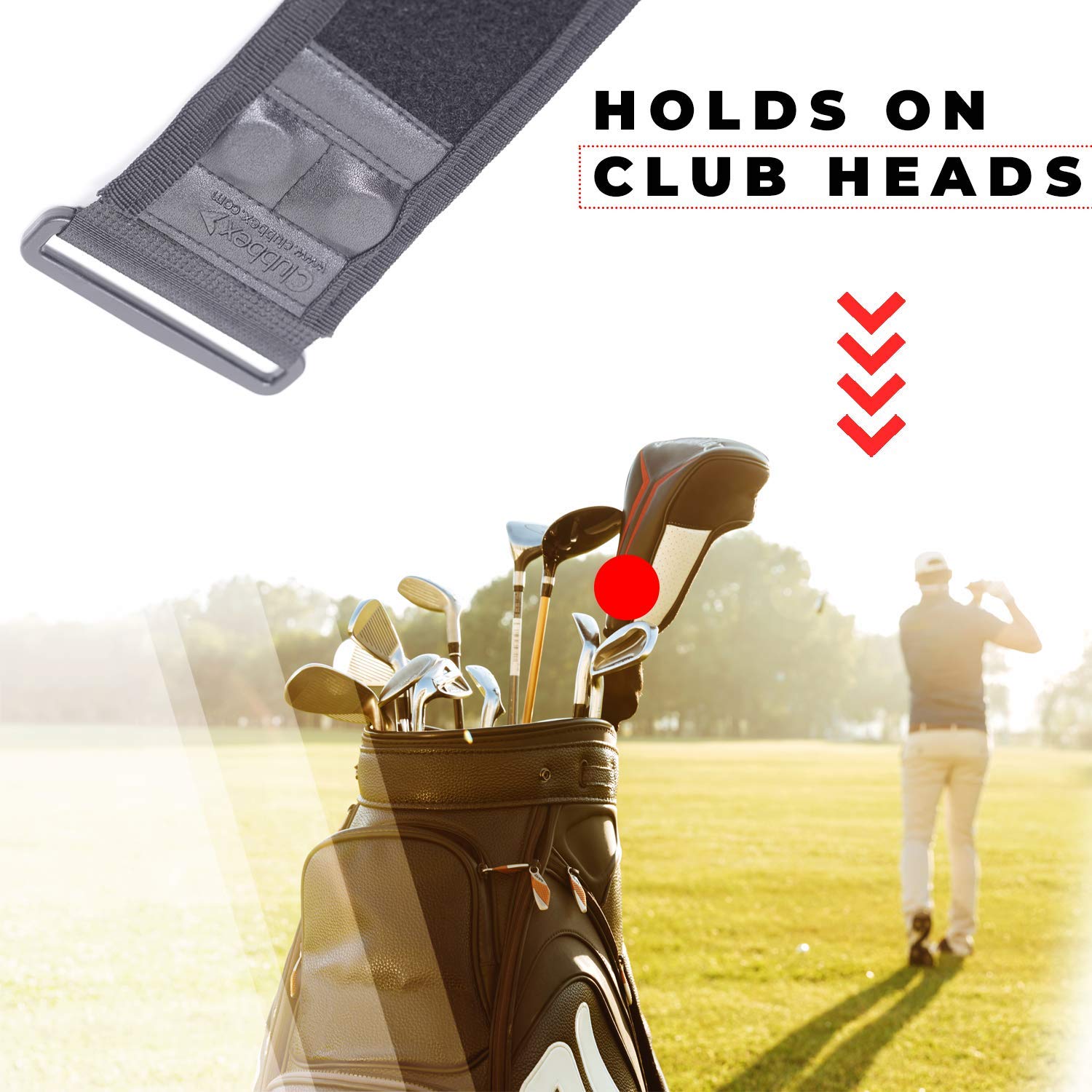 Pytoss Magnetic Rangefinder Strap | Golf Cart Accessories | Range Finder Case | Black