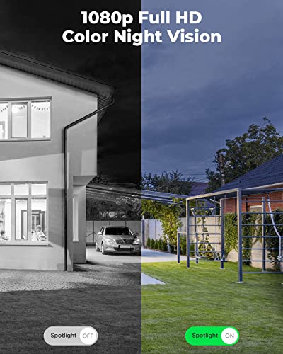 REOLINK Lumus Bundle with 64GB microSD Card, 1080p, Plug-in, Color Night Vision with Bulit-in Spotlights, 2.4 GHz WiFi