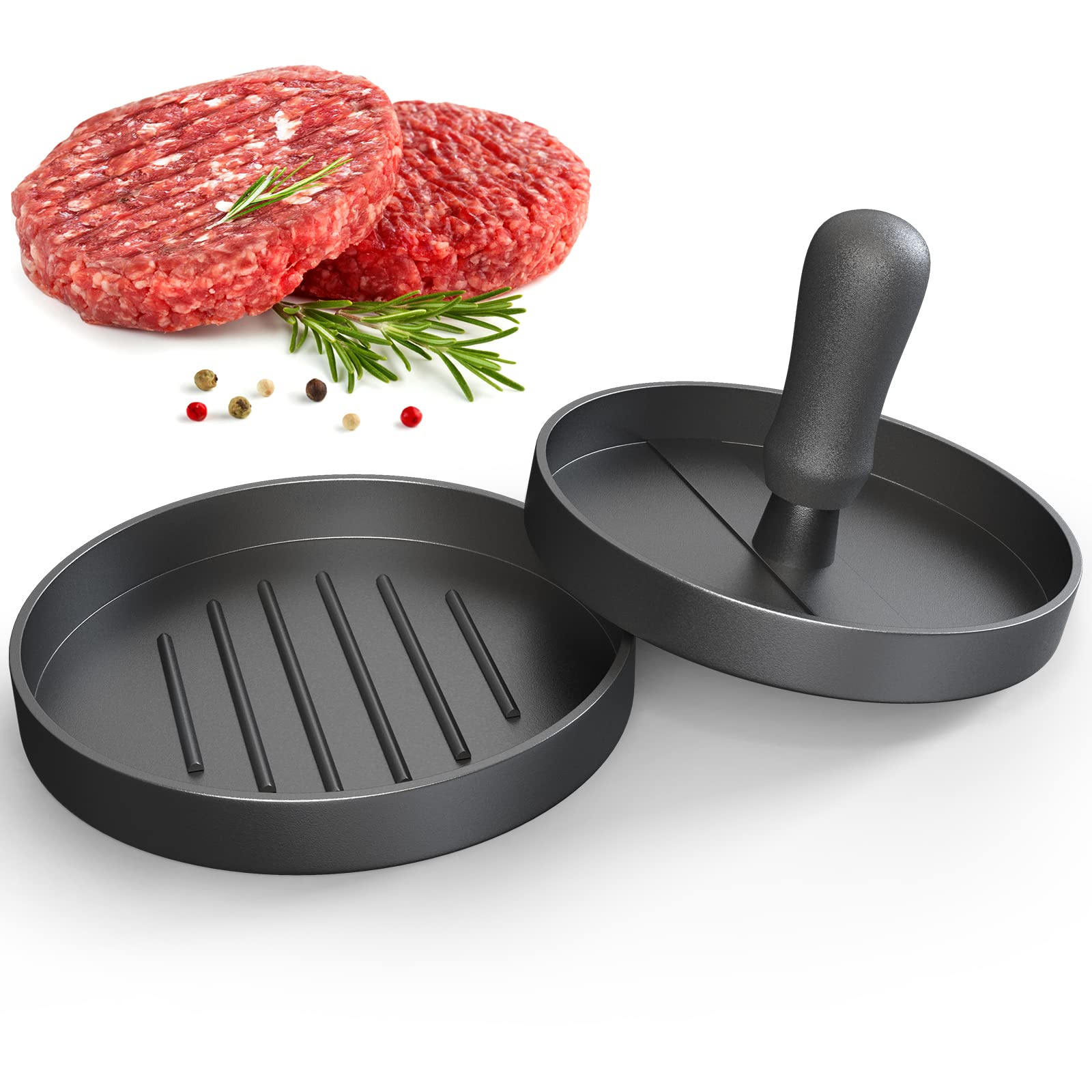 Naitesen Hamburger Press Patty Maker Burger Patty Maker Non-Stick Burger Smasher Cooking Gadgets for Kitchen Baking