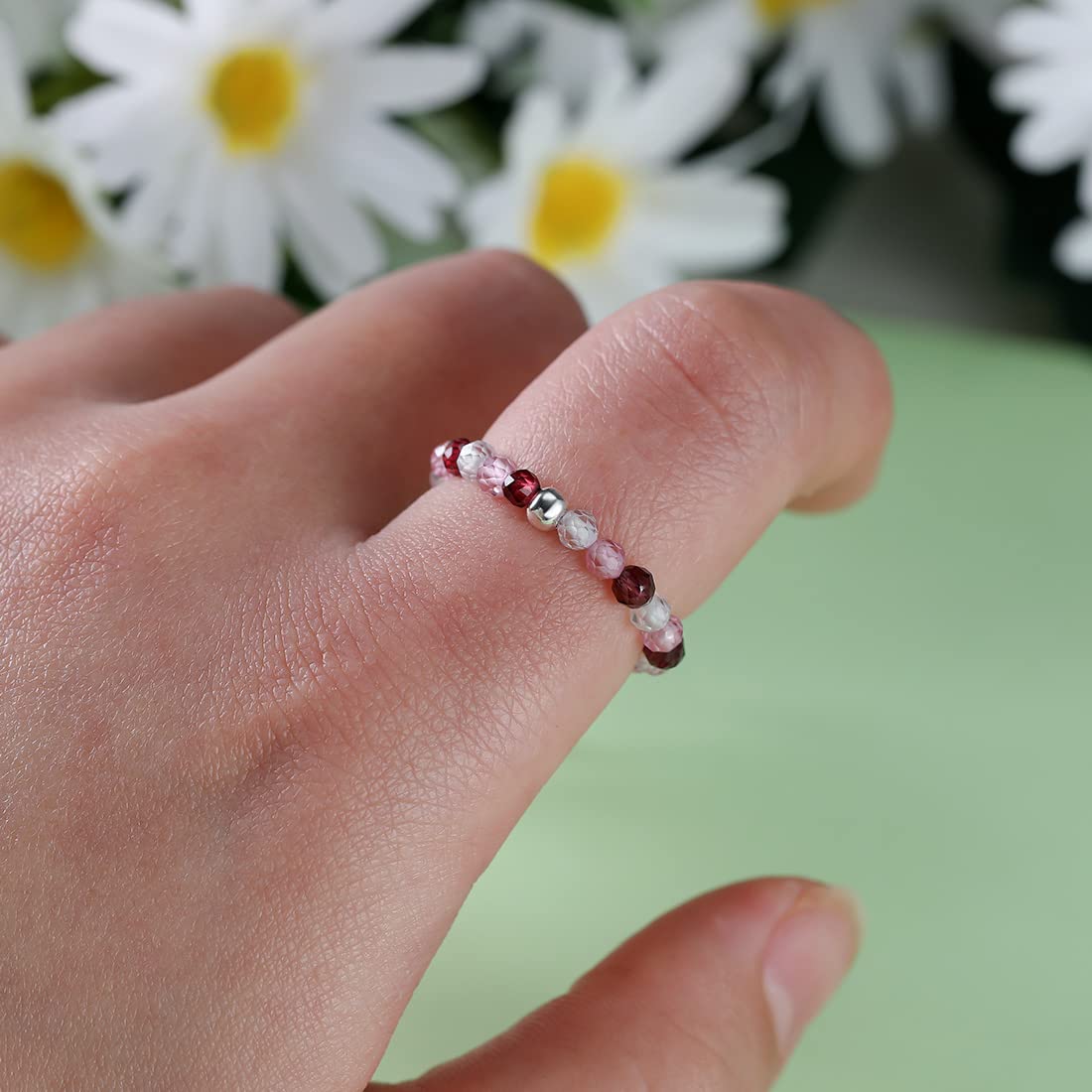 Tsnamer Elastic Anti-Anxiety Ring (Amethyst)