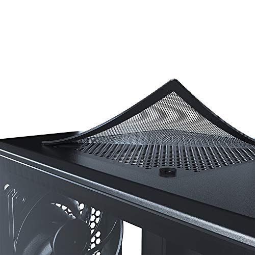 Phanteks Eclipse P300A (PH-EC300ATG_BK01) high airflow full-metal mesh design, compact ATX Mid-tower, 120mm black case fan, Black