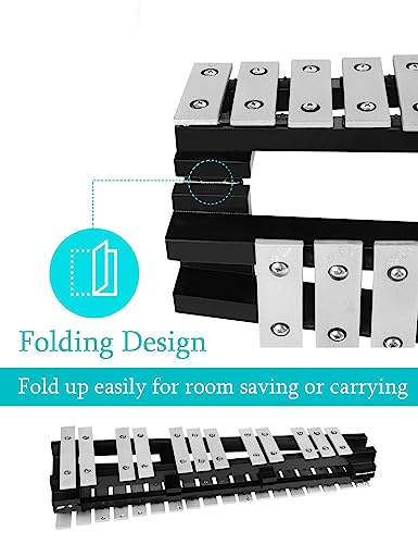 Mr.Power 30 NOTES Foldable Glockenspiel Xylophone Vibraphone Percussion Instrument Musical Instrument with Mallet, Mallet Mute Cover, Carrying Bag, Carrying Box