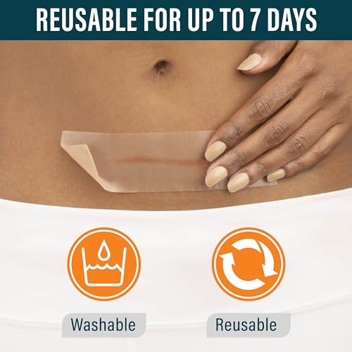 NUVADERMIS Silicone Scar Tape for Surgical Scars - 120" x 1.5" Roll - Extra Long Scar Sheets for C-Section, Tummy Tuck, Keloid, and Surgical Scars - Reusable Medical Grade Silicone Scar Tape - 1 Pack