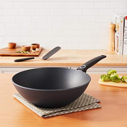 Woll Lite/Plus Diamond Reinforced Nonstick Scratch Resistant Cast AluminumWok, 11.75-Inch, Black