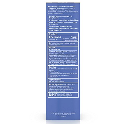Neutrogena T/Sal Therapeutic Shampoo, Scalp Build-Up Control 4.5 oz (Pack of 2)