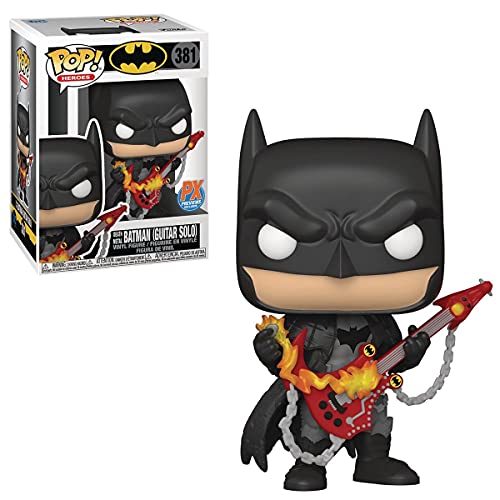 POP DC Heroes: Death Metal Batman with Guitar (PX Previews Exclusive) Funko Pop! Vinyl Figure (Bundled with Compatible Pop Box Protector Case), Multicolor, 3.75 inches