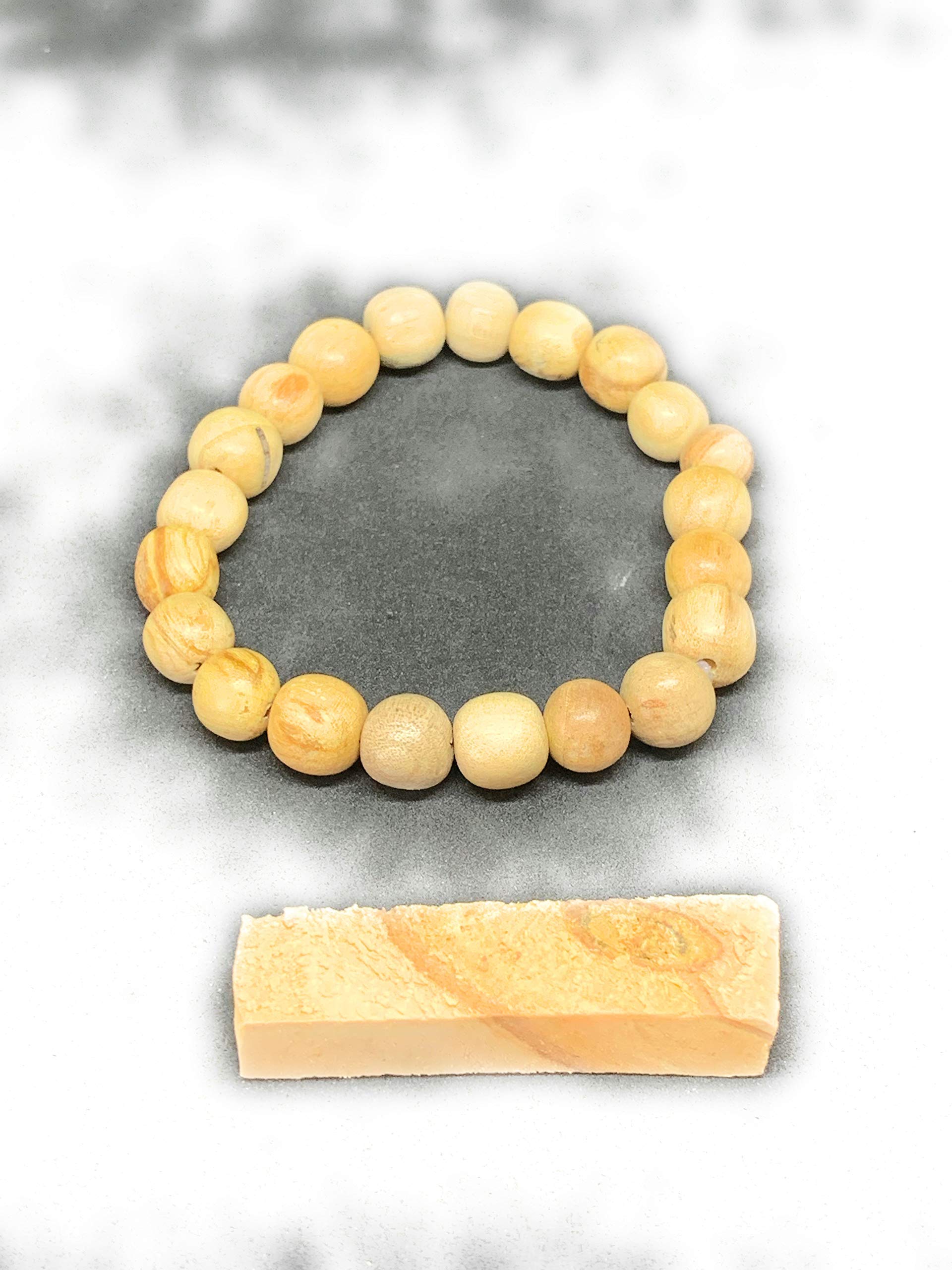 palo santo wood Bracelet hand-crafted made holy wood meditation relaxation