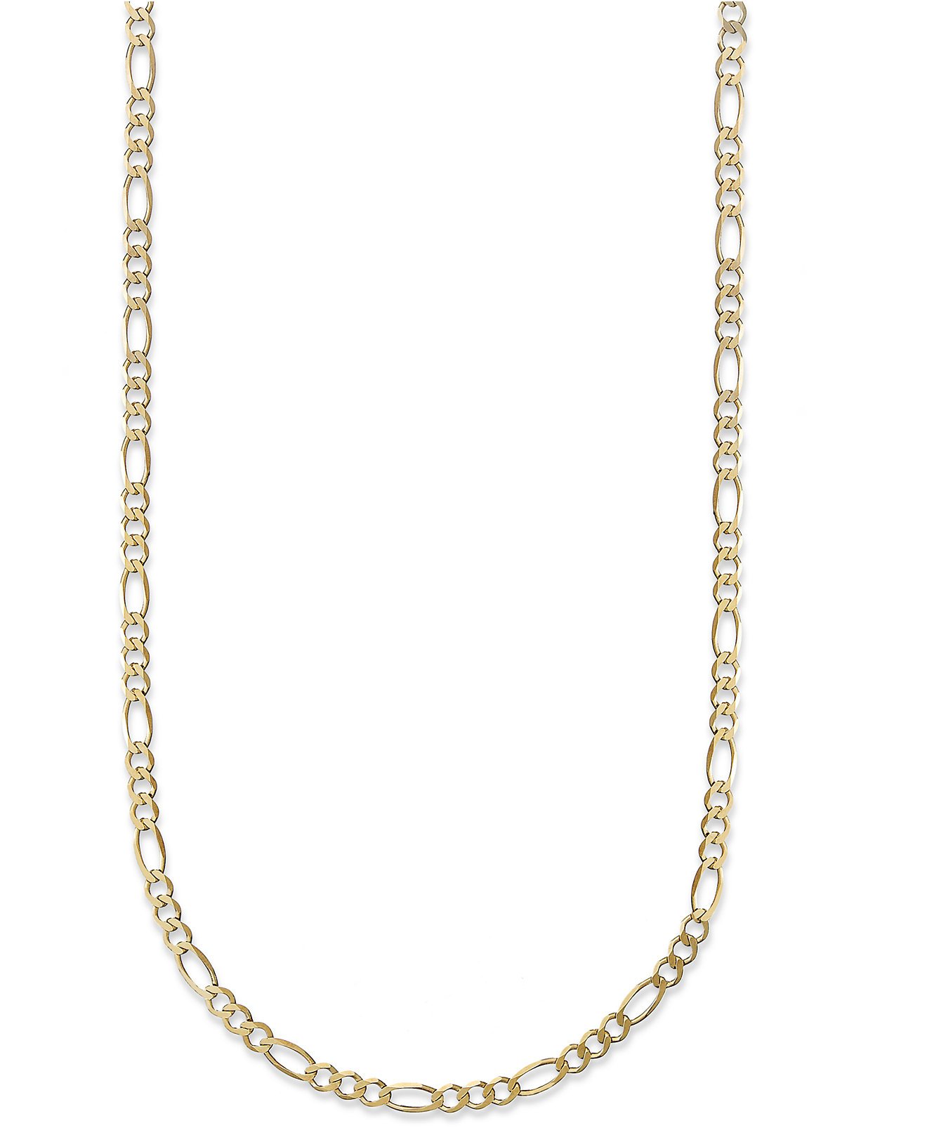 PORI JEWELERS 14K Yellow Gold 2.3mm Figaro Link Chain Necklace- Made In Italy- Multiple Lengths Available (18)
