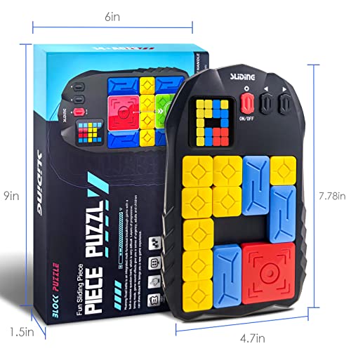Super Slide Puzzles Brain Games, with 500+ Levels Electronic Handheld Game, Challenges Brain Teaser Puzzles, Learning & Education Travel Stem Toys for Kids and Adults