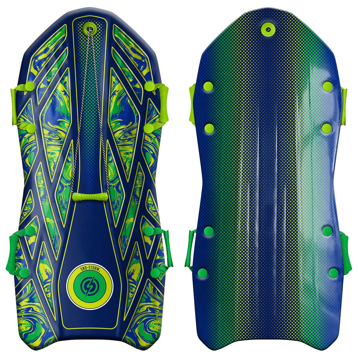 Sno-Storm 50" Vipernex Snow Sled Lightweight Glide Smoothly Ready to Ship, 2 Seater - Lime