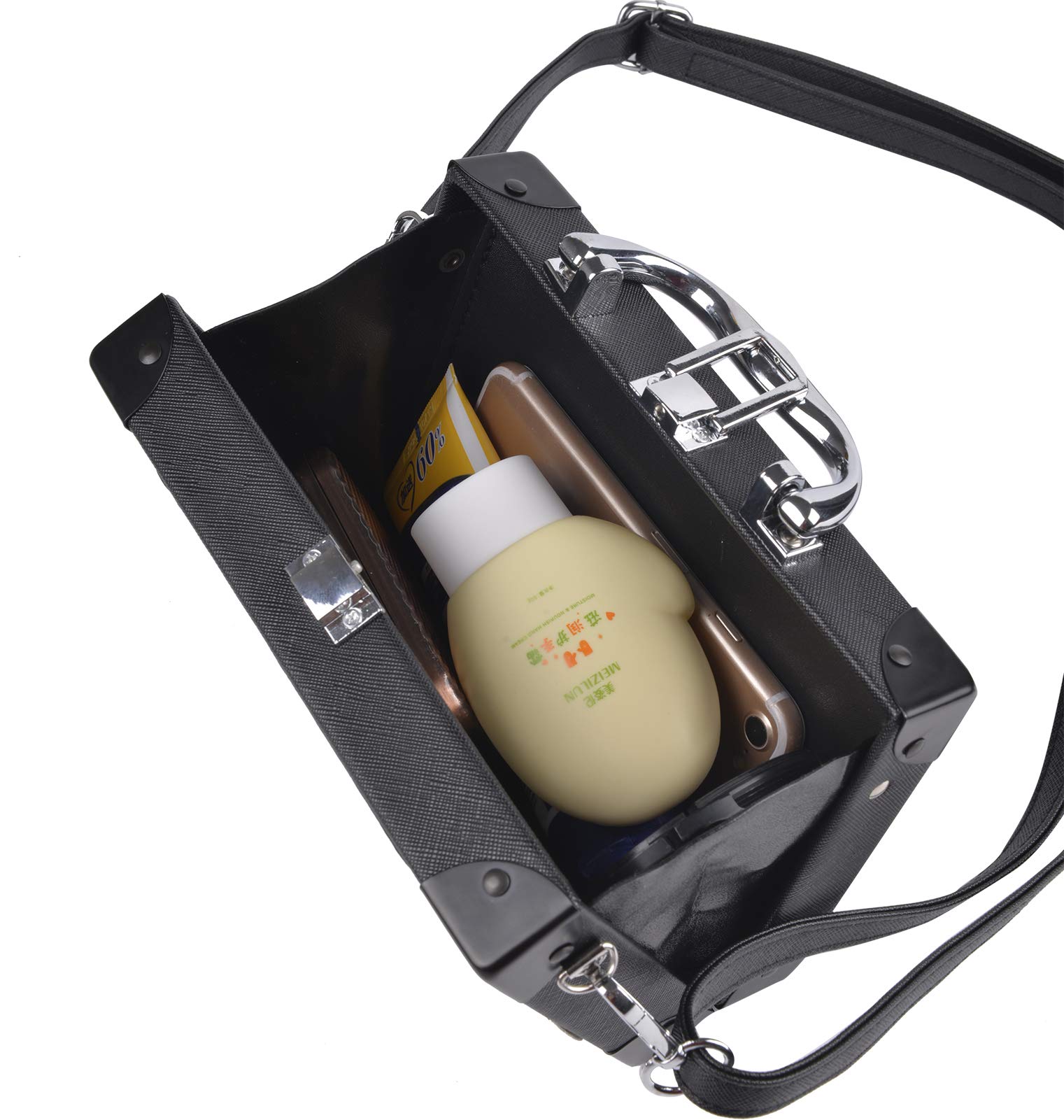 QZUnique Tape Shaped Shoulder Bag Radio Recorder PU Crossbody Bag Women's Retro Evening Bag Handbag Clutch Purse