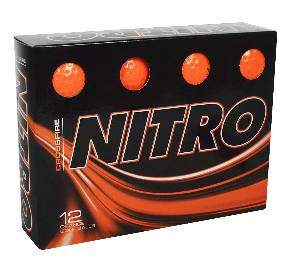 Nitro Unisex Crossfire 12 Box Golf Balls, Orange