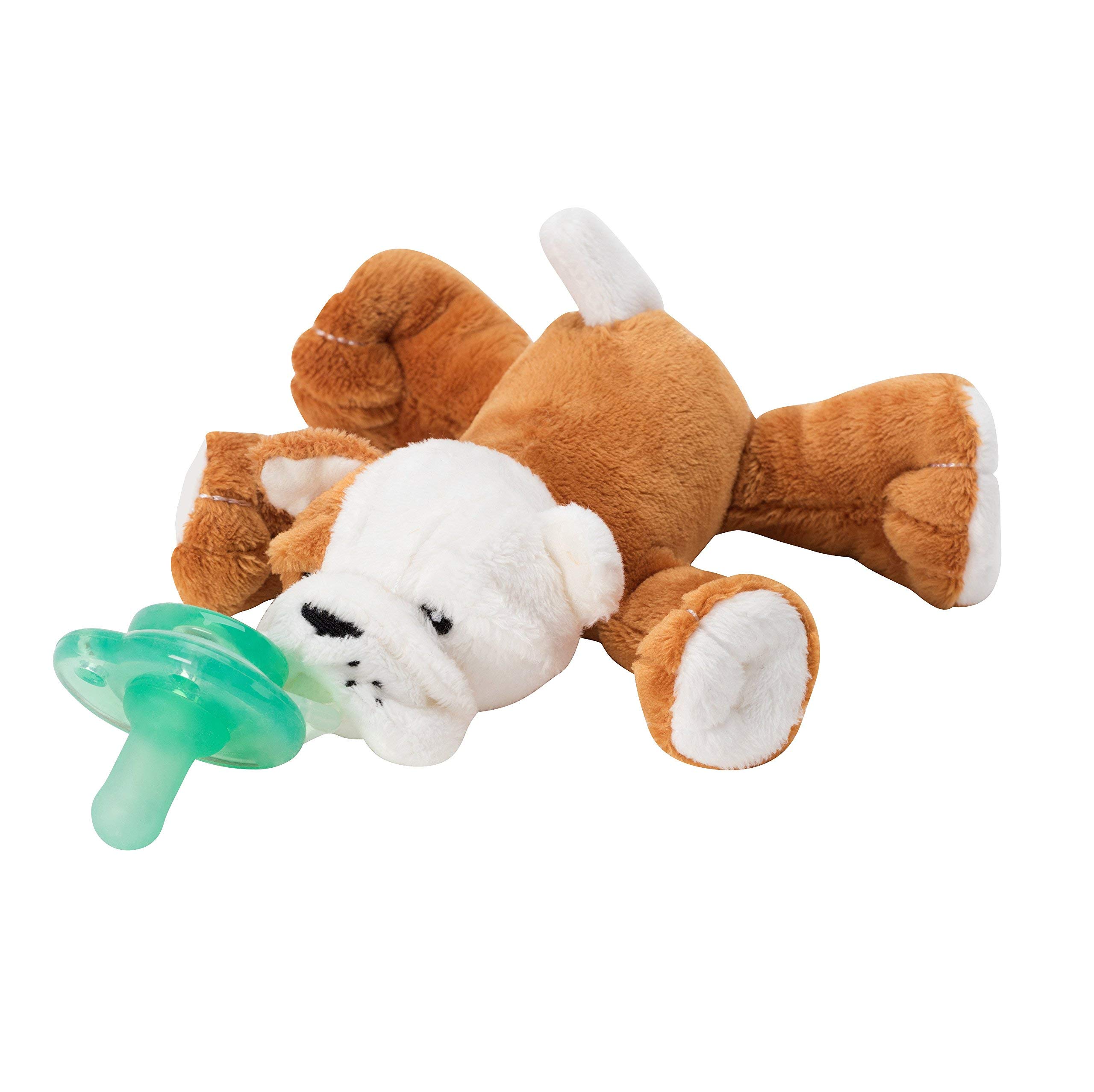 Nookums Paci-Plushies Buddies - Retriever Pacifier Holder - Adapts to Name Brand Pacifiers, Suitable for All Ages, Plush Toy includes Detachable Pacifier