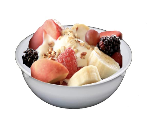 Z-Moments Western Melamine Nappie Bowl Soup Cereal Fruit Snack Bowls, 15-Ounce, 5-1/4" dia., White or Tan #315 (96, White)