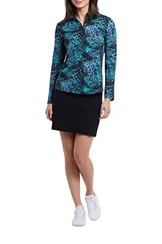 Tribal Women's L/S Mock Neck TOP-Nautical, Small