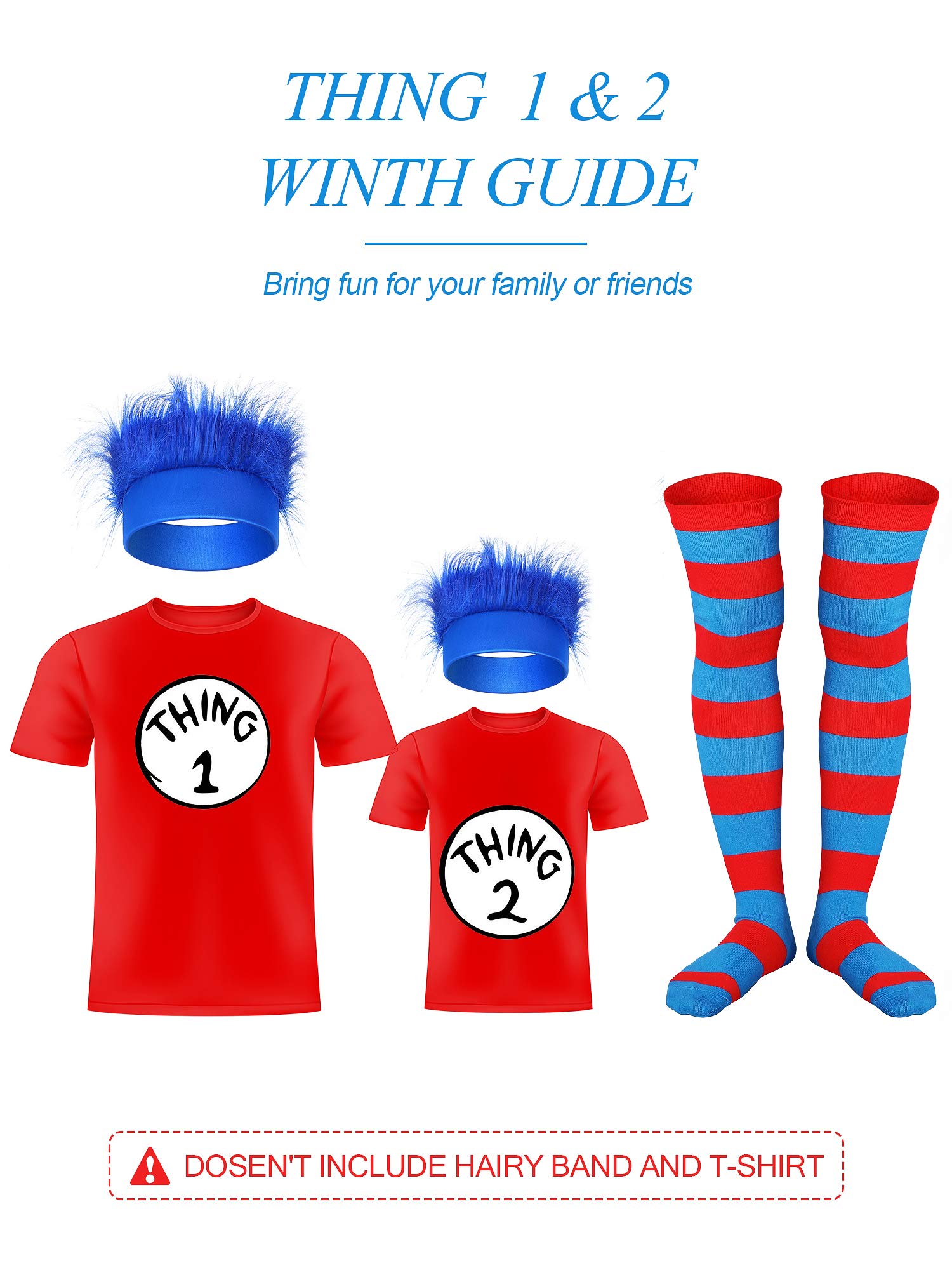 SATINIOR 3 Pairs Blue and Red Striped Long Knee Thigh High Striped Socks Tight for Women