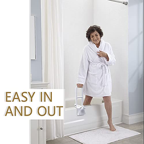 UNLICON Medical Adjustable Bathtub Safety Rail,Adjustable Grab Bars for Bathroom, Shower Handle for Seniors and Elderly, White
