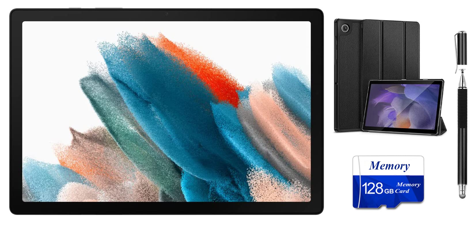 SAMSUNG Galaxy Tab A8 Android WiFi Tablet, 10.5'' Touchscreen (1920x1200) LCD Screen, 4GB RAM, 64GB Storage, Bluetooth, Android 11 OS, Silver + Accessories (64GB) (Renewed)