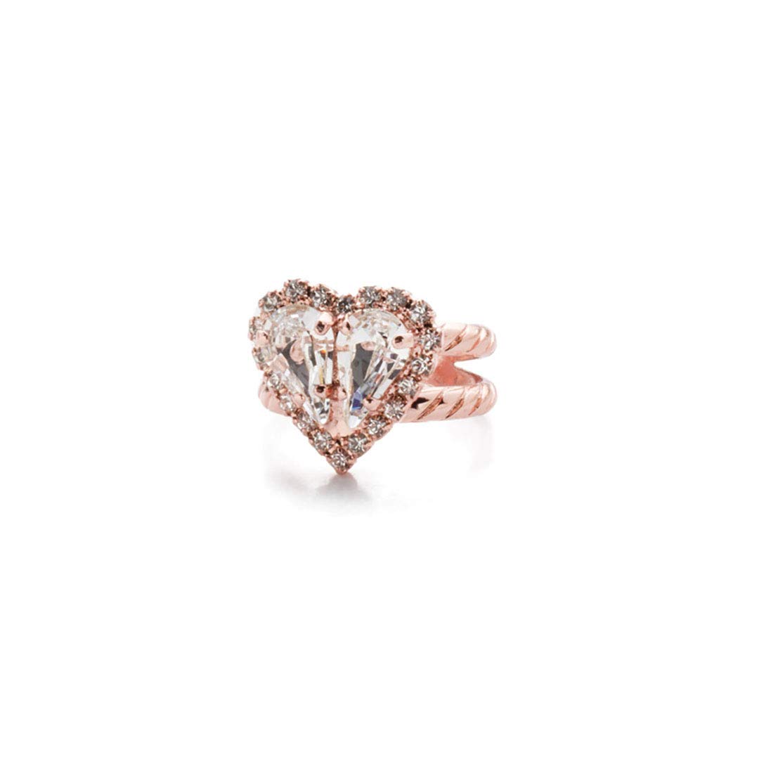 Sorrelli Nala Cocktail Ring, Rose Gold-Tone Finish, Crystal (RER13RGCRY)