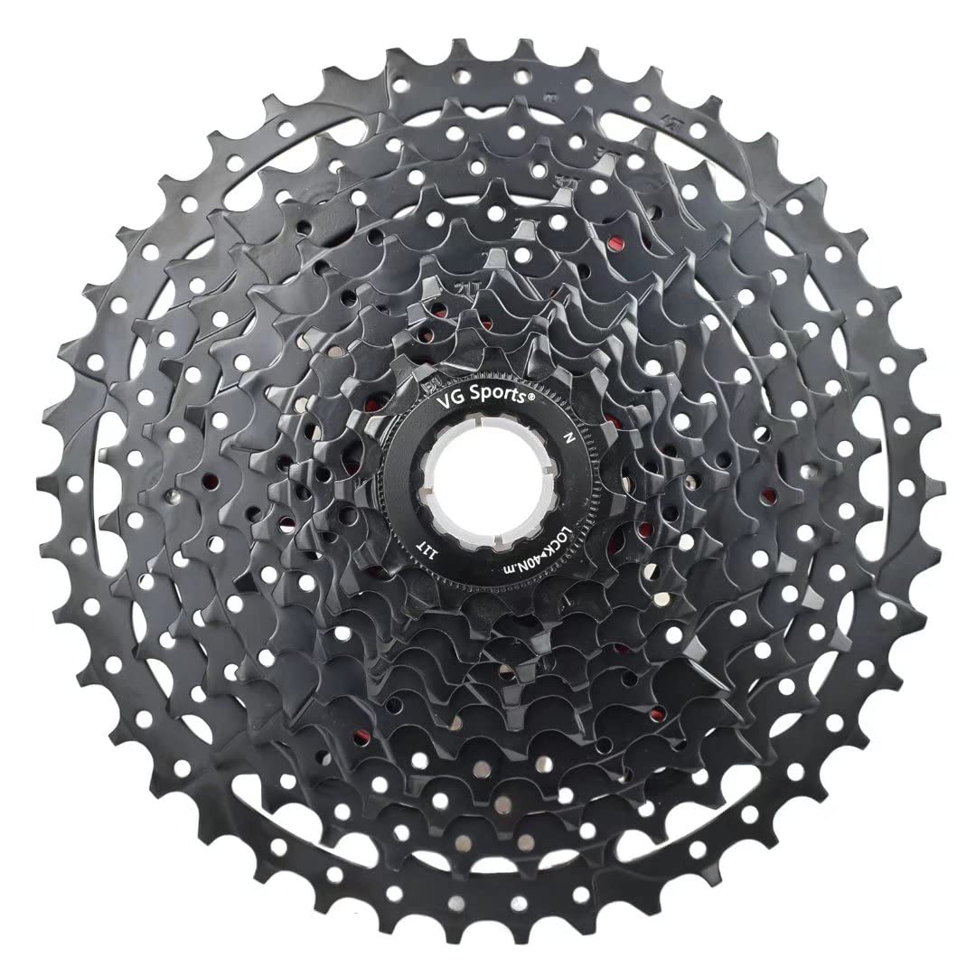 VG SPORTS 11 Speed Bicycle Cassette 11-40T/11-42T/11-46T/11-50T/11-52T, Lightweight Aluminum Split Cassette, CNC Integrated Hollow, for Mountain Bikeā¦
